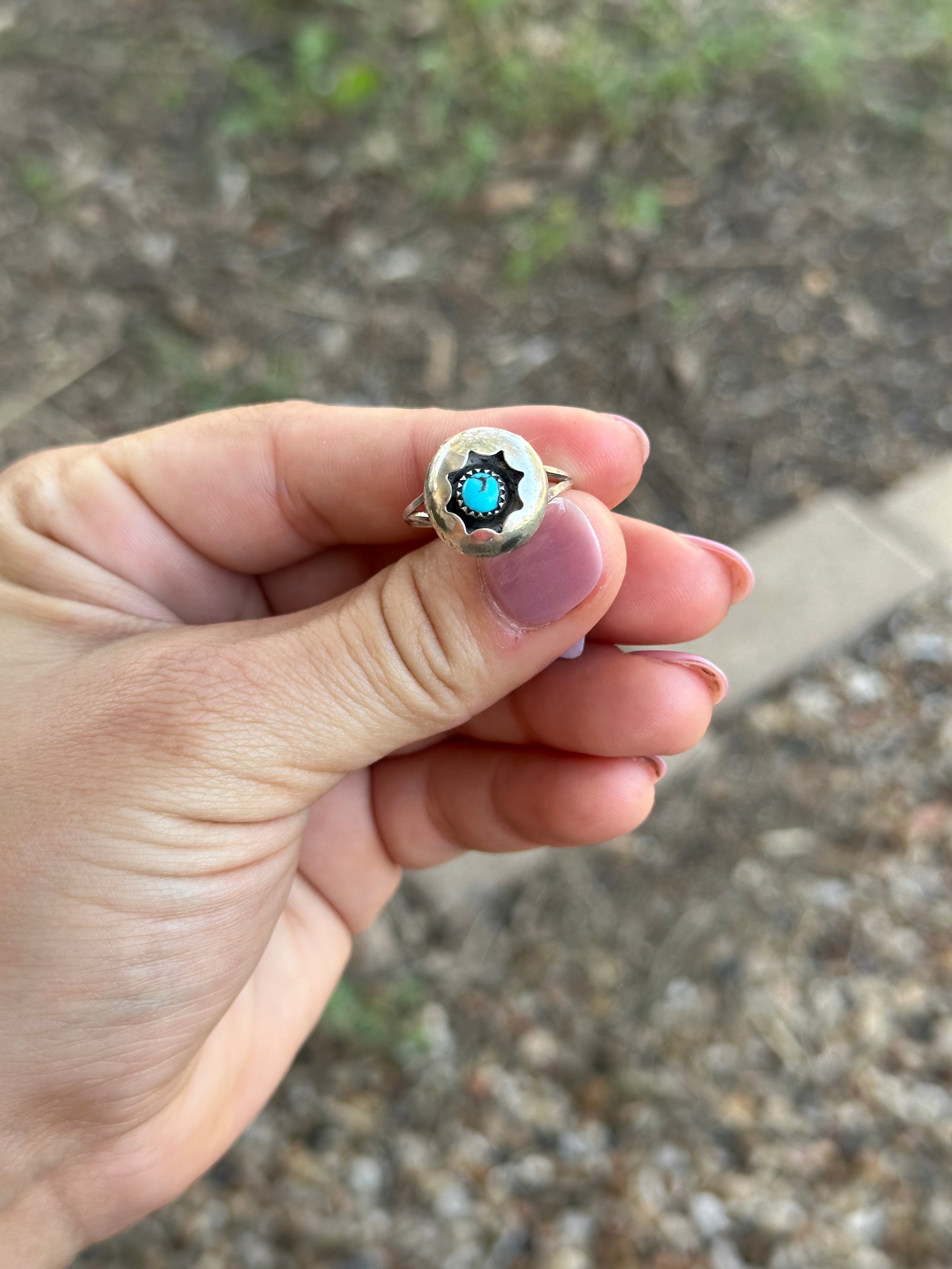 Shadow Box Turquoise Ring – Snake Oil Turquoise